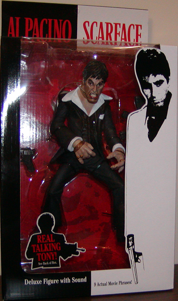10 inch Scarface The Enforcer black suit talking Action Figure Mezco