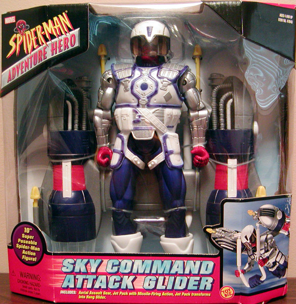 10 inch Sky Command Attack Glider Spider-Man Action Figure Toy Biz