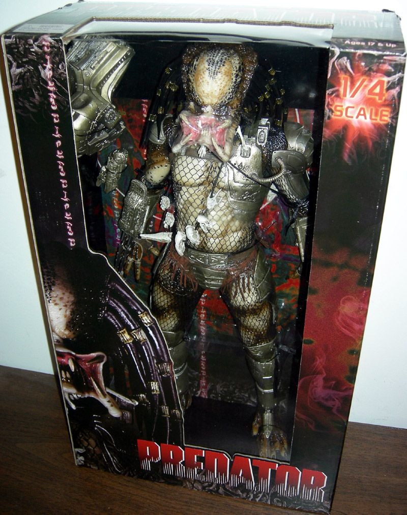 19 inch Predator unmasked open mandibles action figure