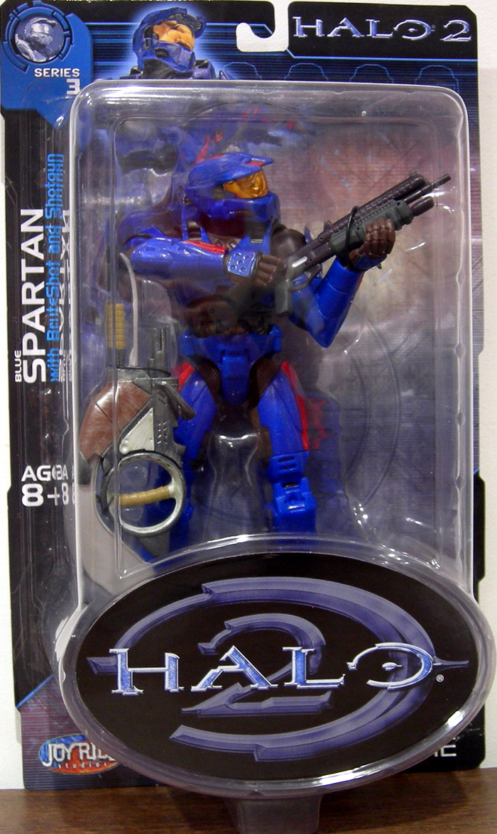 Blue Spartan Halo 2, red stripes Spades emblem