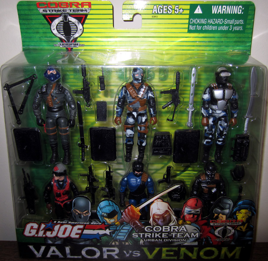 Cobra Strike-Team Urban Division Figures GI Joe Valor vs Venom