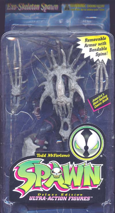 Exo-Skeleton Spawn Action Figure Gray Bones Half Mask