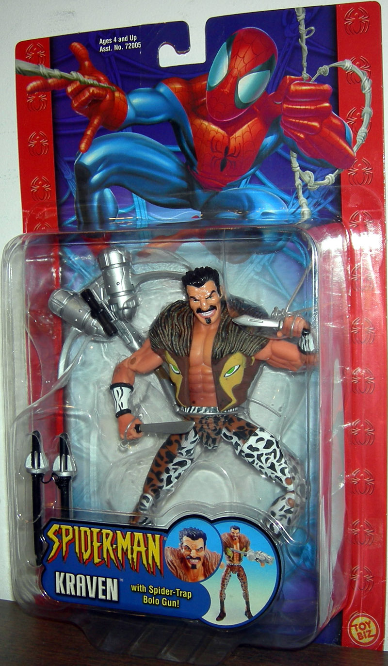 Kraven Figure Spider-Trap Bolo Gun Classic Spider-Man