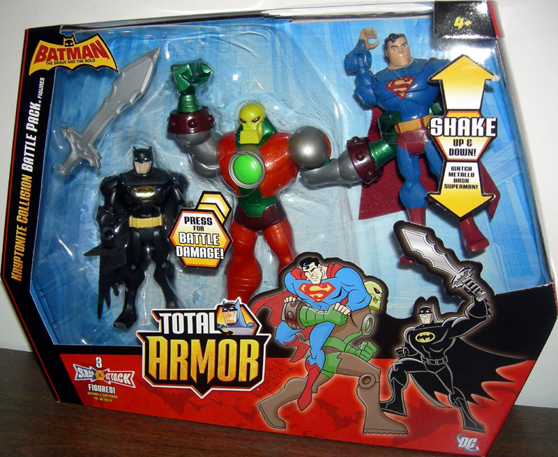 Kryptonite Collision Battle Pack Total Armor Action Figures Mattel