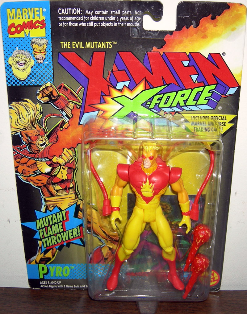 Pyro Figure Mutant Flame Thrower X-Men X-Force Toy Biz