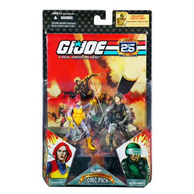 GI JOE 25th Anniversary Comic Pack SCARLETT GI JOE HAWK