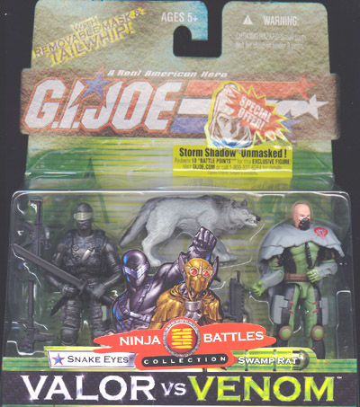 Snake Eyes Timber vs Swamp Rat Action Figures Hasbro