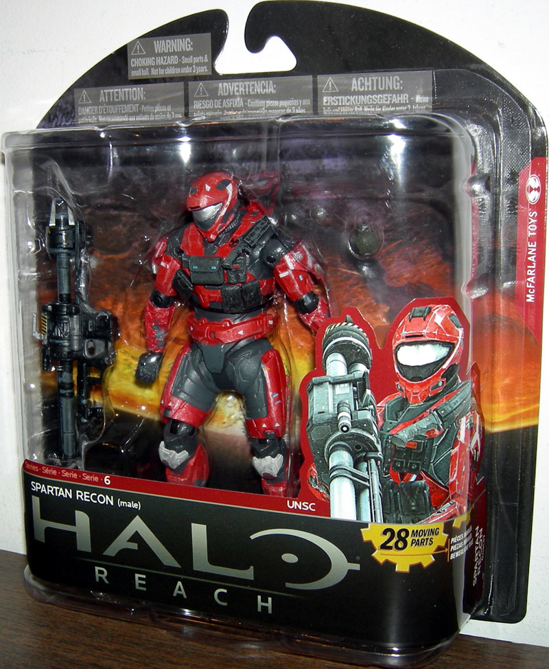 Spartan Recon male Action Figure Halo series 6 team red McFarlane