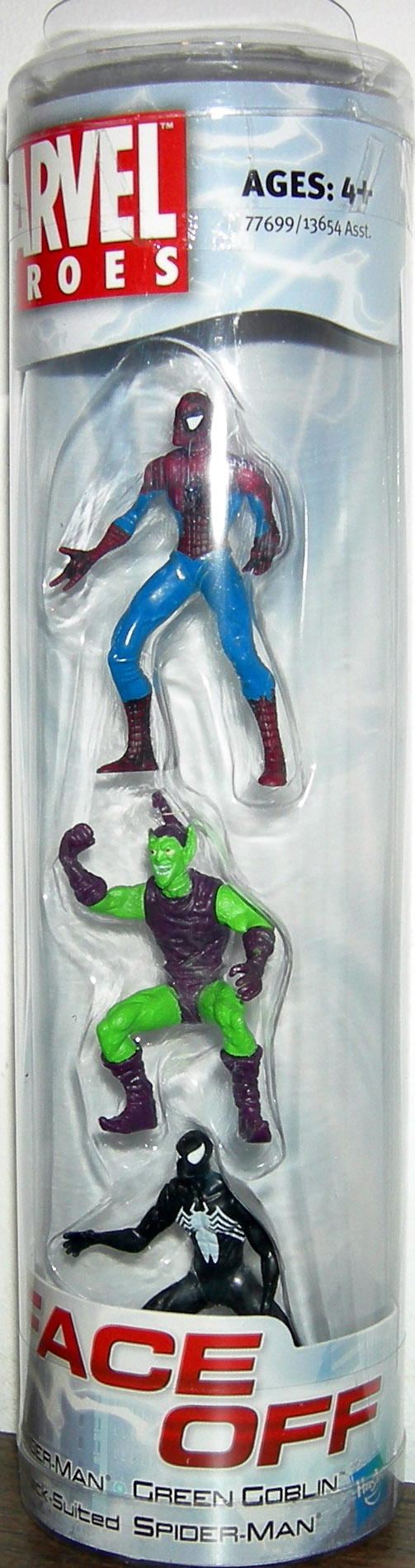 Spider-Man Green Goblin Black-Suited Spider-Man Face Off Hasbro