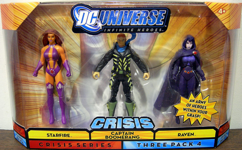 Starfire Captain Boomerang Raven Figures Crisis Series 4