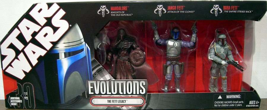 The Fett Legacy 3-Pack Evolutions Hasbro