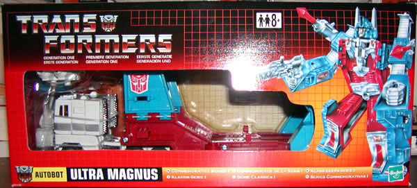 Ultra Magnus Commemorative Series I Transformers UK box action figure