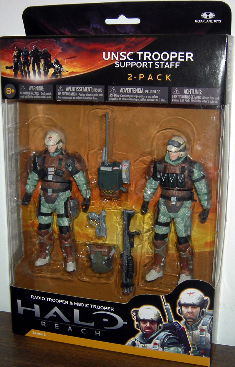 UNSC Trooper Support Staff 2-Pack Halo Reach action figures