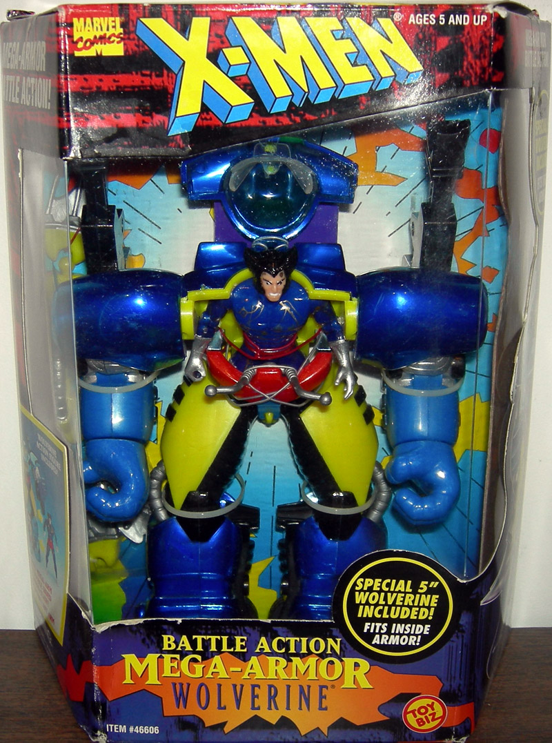 Wolverine Battle Action Mega-Armor Figure X-Men Toy Biz