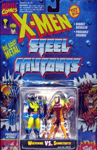 Wolverine vs Sabretooth X-Men Steel Mutants action figures